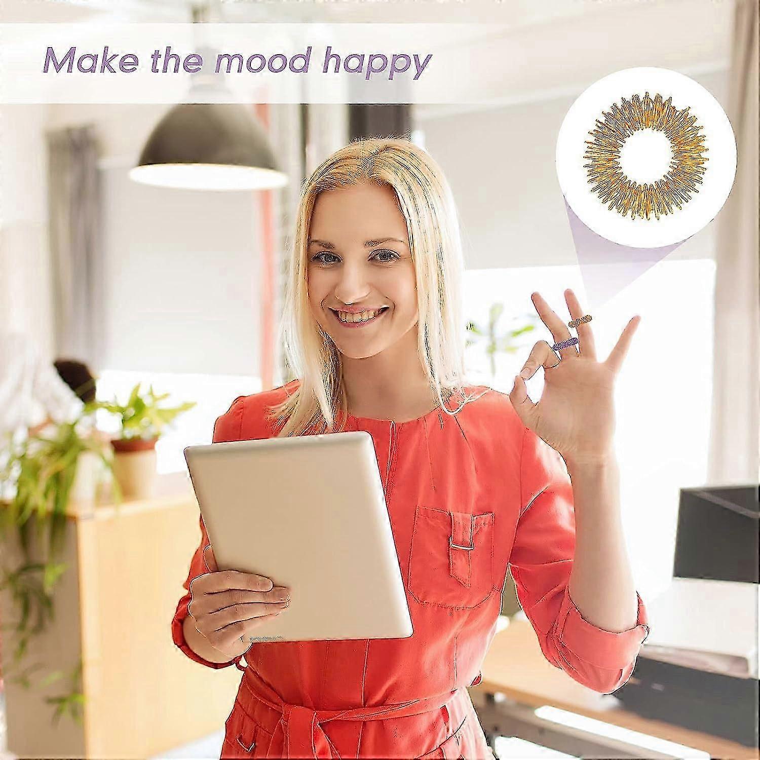 Acupressure Rings for Stress Relief - 30 Pack Spiky Sensory Finger ...