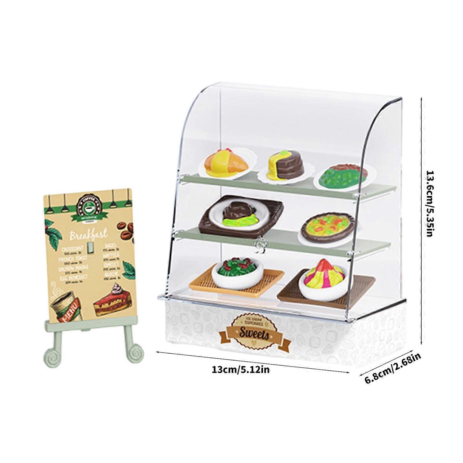 Plastic Miniature Bakery Shop Scene Decoration Set with Cake Display ...