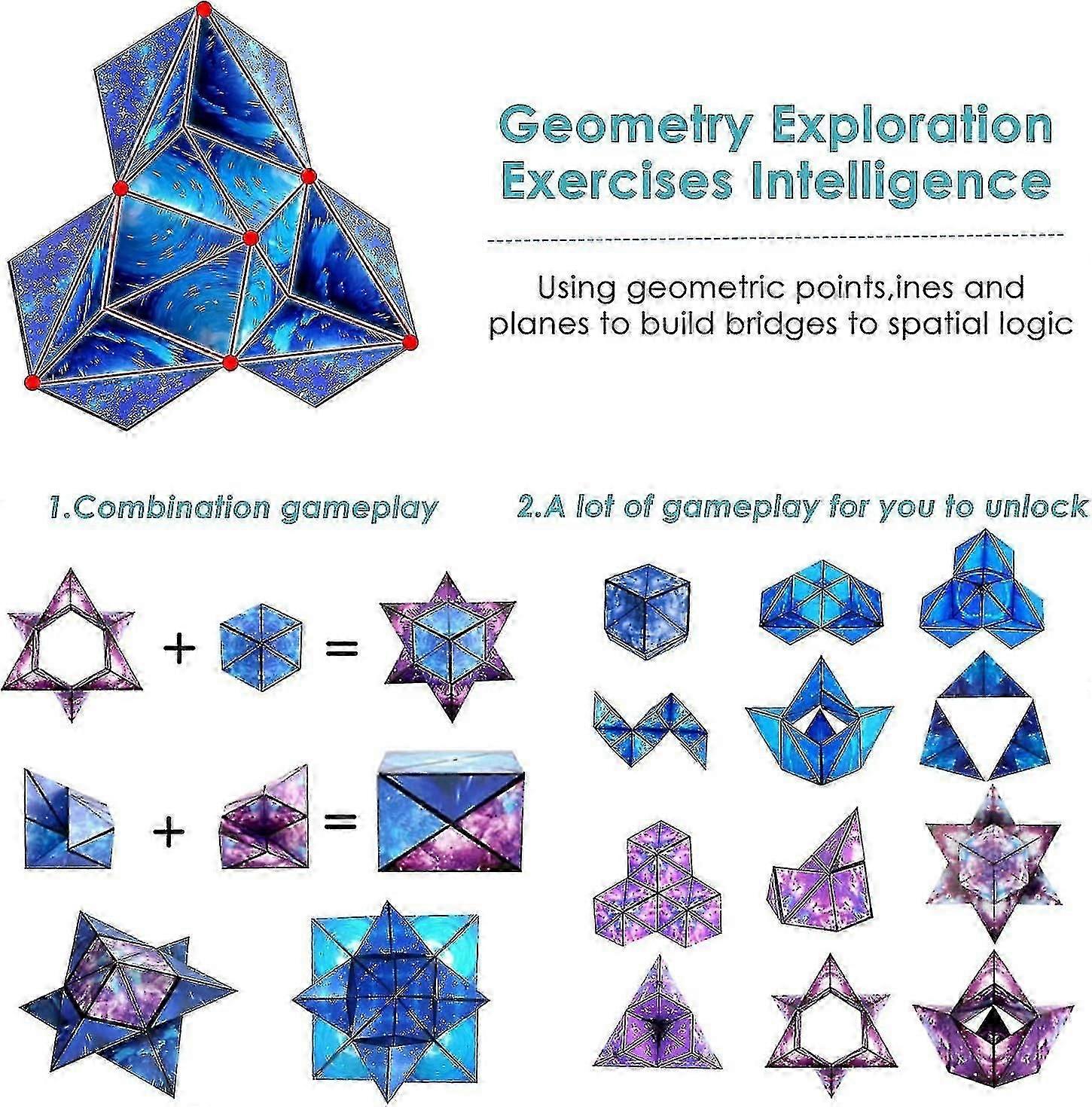 Magic Cube, Magic Puzzle Cube, Transforming Cubes, Magic Star Cube, 3d ...