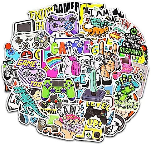 50 Pcs Vinyl Gaming Stickers Waterproof Game Sticker Pack Gamer Decals ...