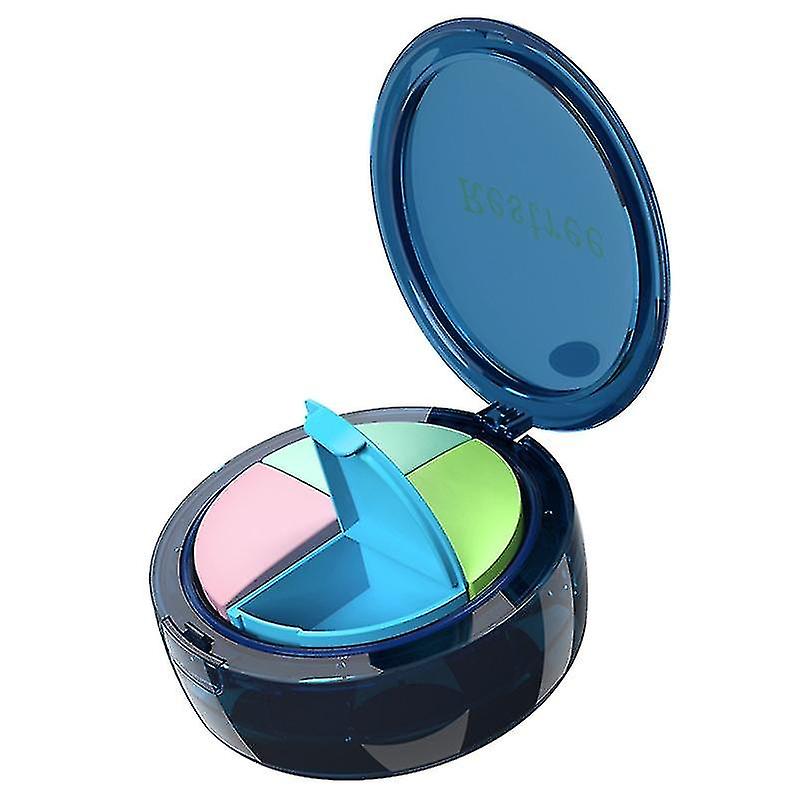 Foldable Pill Box Hidden Collapsible Water Cup 4 Compartment Medicine ...