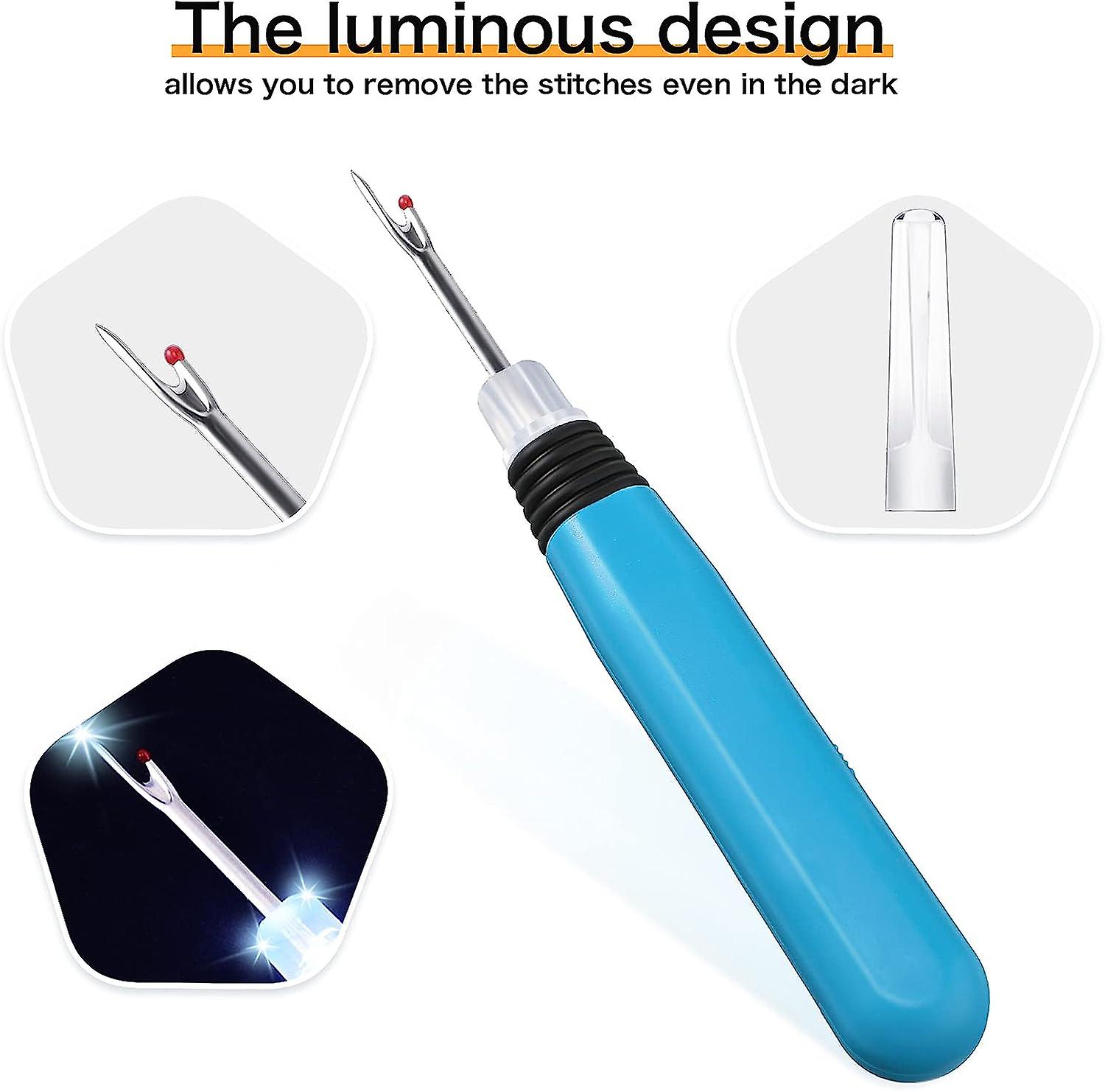 3 Pieces Seam Ripper Tools With Light, Stitch Removal Tool Sewing ...