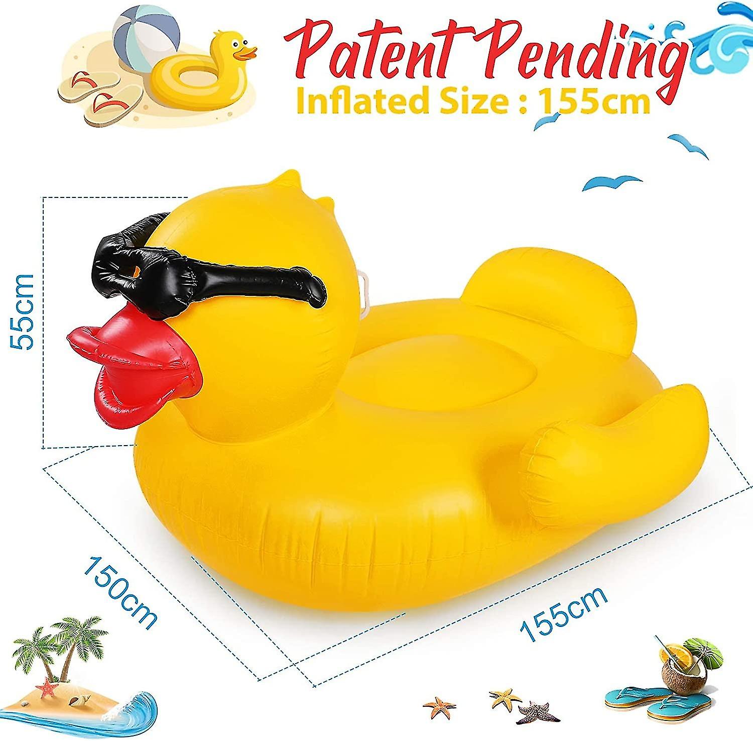 Huge Inflatable Yellow Duck Pool Float Summer Pool Party Essentials ...