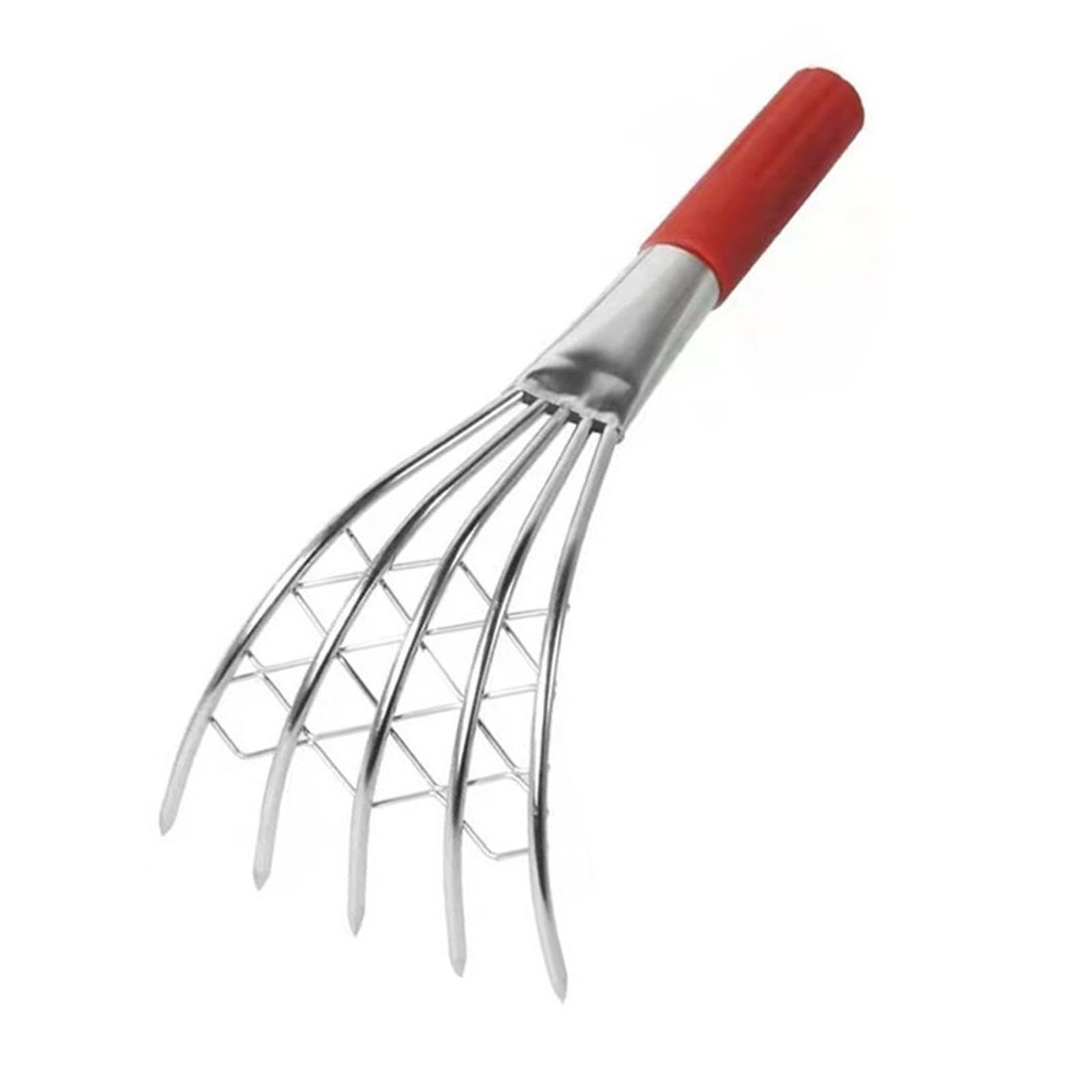 Claw Rake With Mesh Net 5 Prong Clamming Claw For Weeding Beach Digging ...
