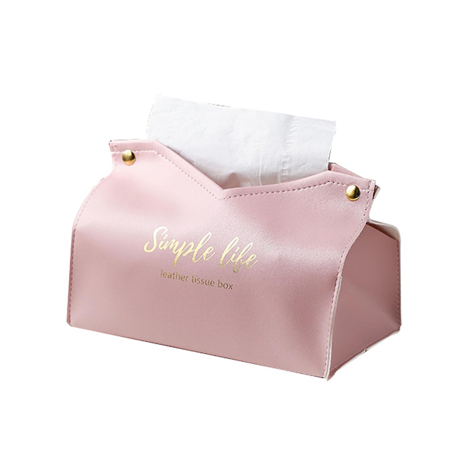Large Capacity Faux Leather Strong Buckle Tissue Box Fine Texture ...