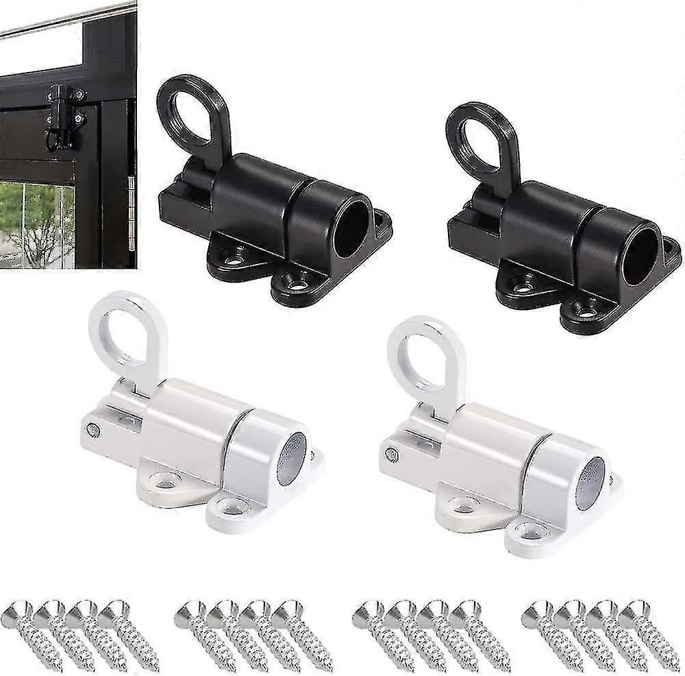 Exterior Window Latch, 4 Pieces Spring Loaded Latch Bolt, Automatic ...