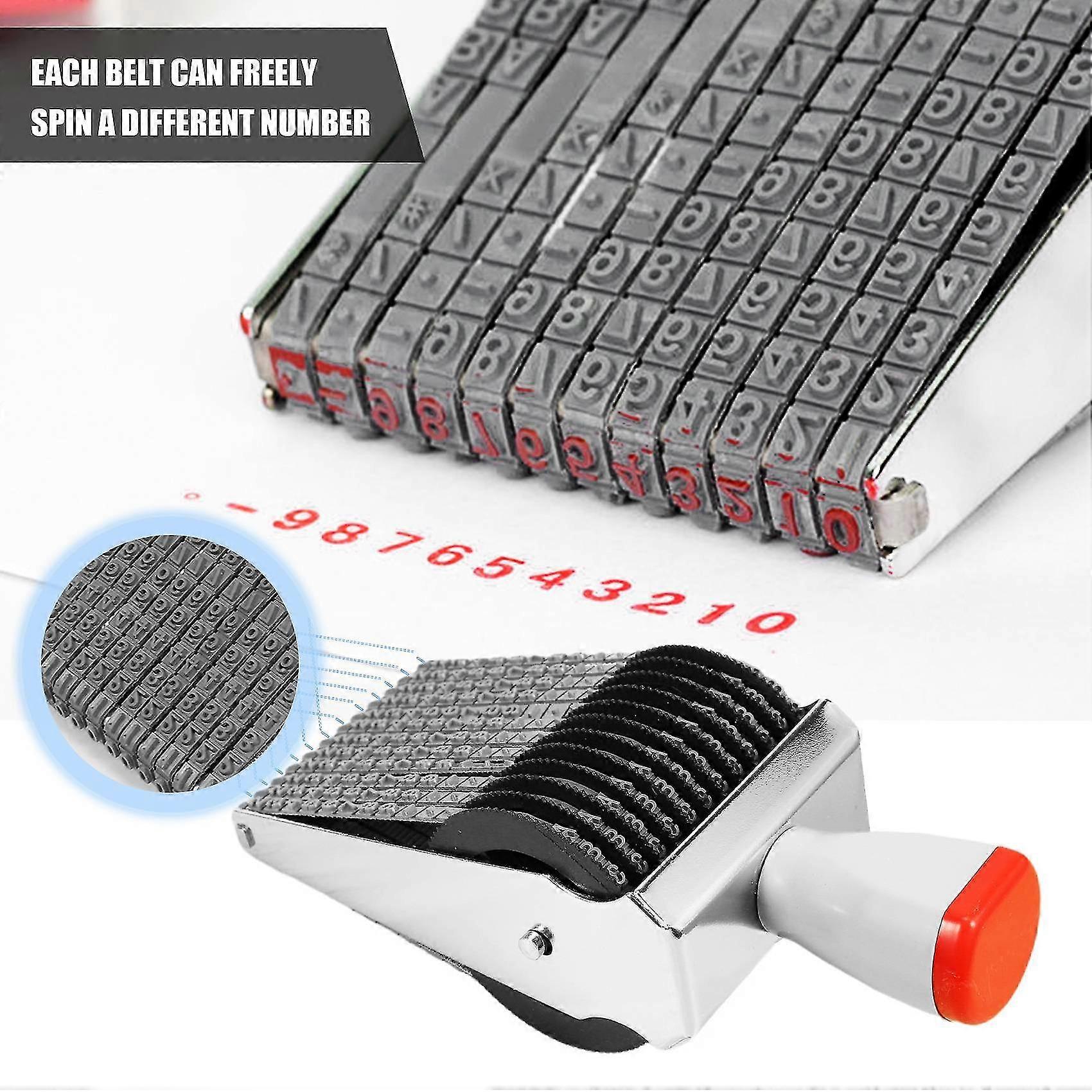 Multipurpose 12 Digit Alphabet Rolling Rubber Stamp English Letter ...