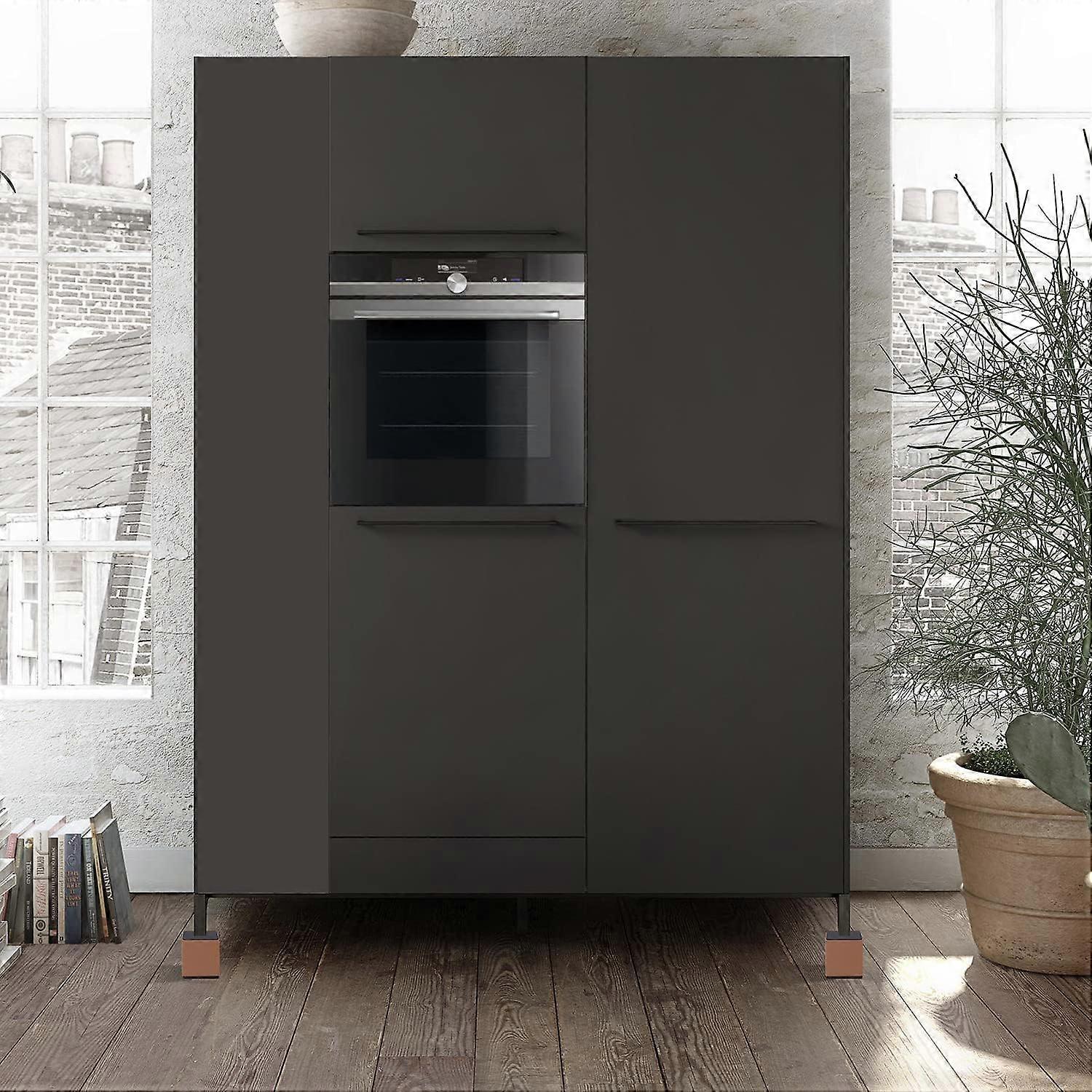 LINJOU 100mm Steel Furniture Risers, Heavy Duty Bed and Table Leg ...