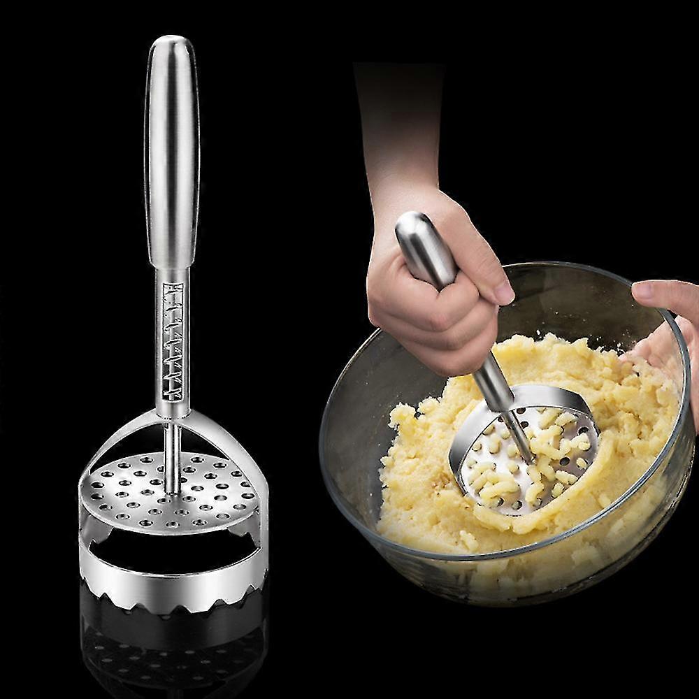 Stainless Steel Potato Masher with Spring Handle Labor-Saving Food ...