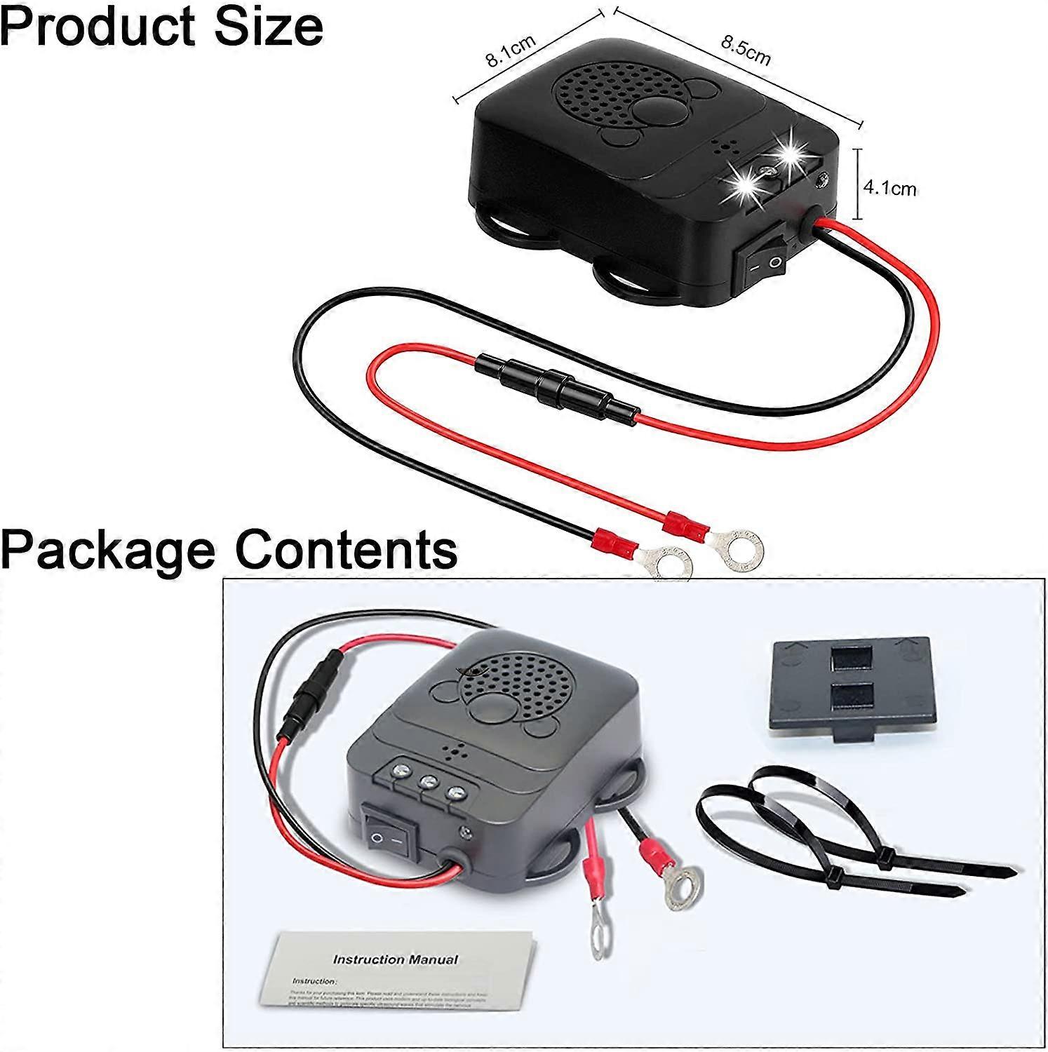 Ultrasonic Car Repellent | with LED Strobe, Car Garage Rodents Mice ...