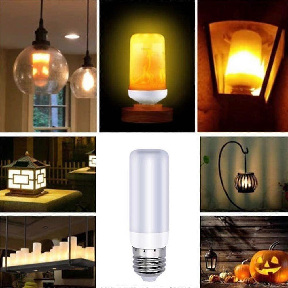 2Pcs Flickering Flame LED Light Bulb with Christmas Fire Effect E27 ...