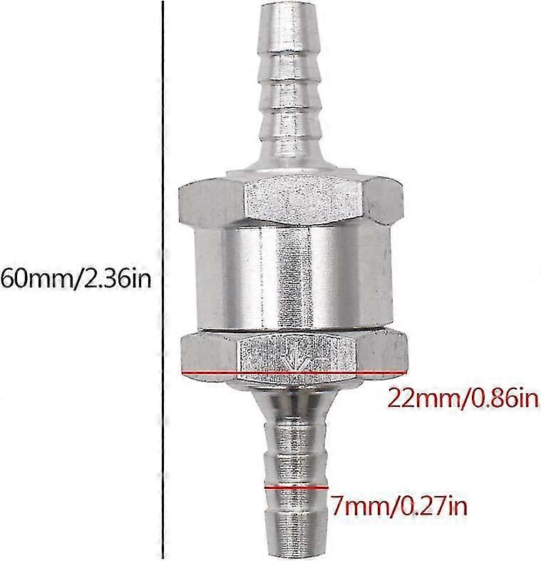 Aluminum Check Valve,4 Pieces Silver Check Valve With Non-return Arrow ...