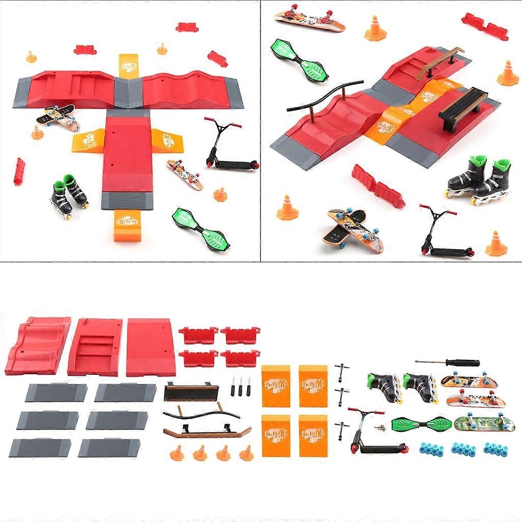 Finger Toy Set Mini Skateboard Professional Ramp Movement Freestyle ...