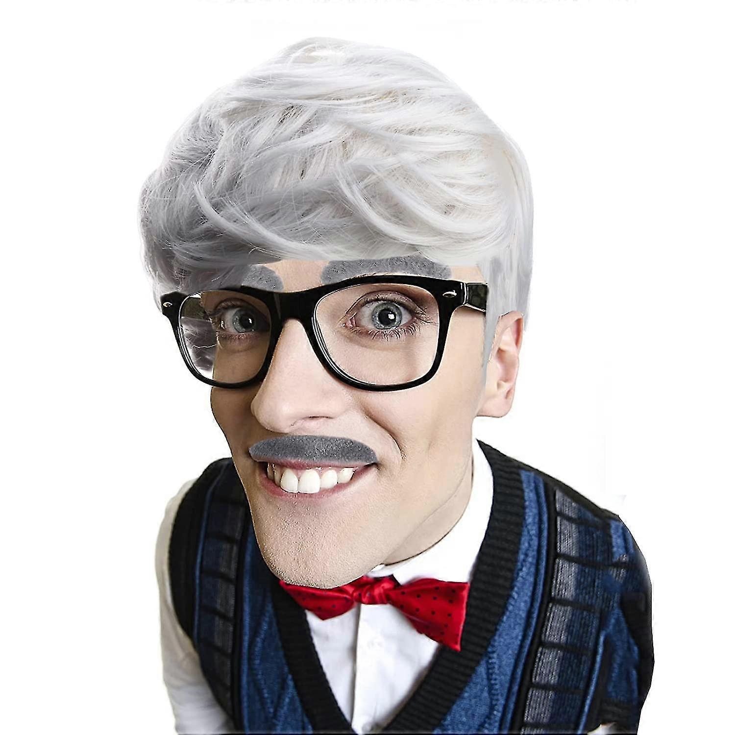 6pcs Old Man Costume Kit Grandpa Costume Accessories Including Old Man ...