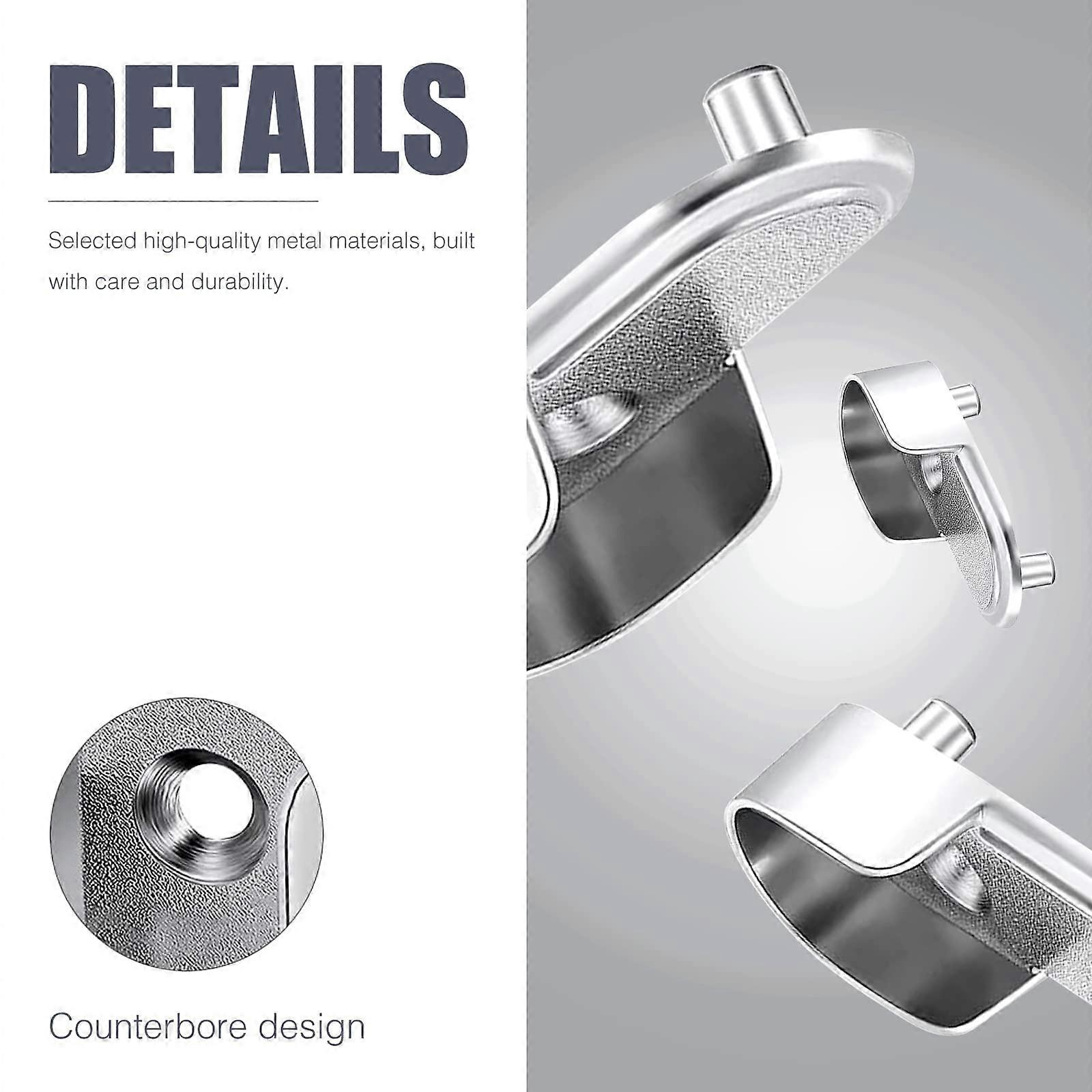 Set of 6 clothes rail brackets, wardrobe tube storage, coat rack, round ...