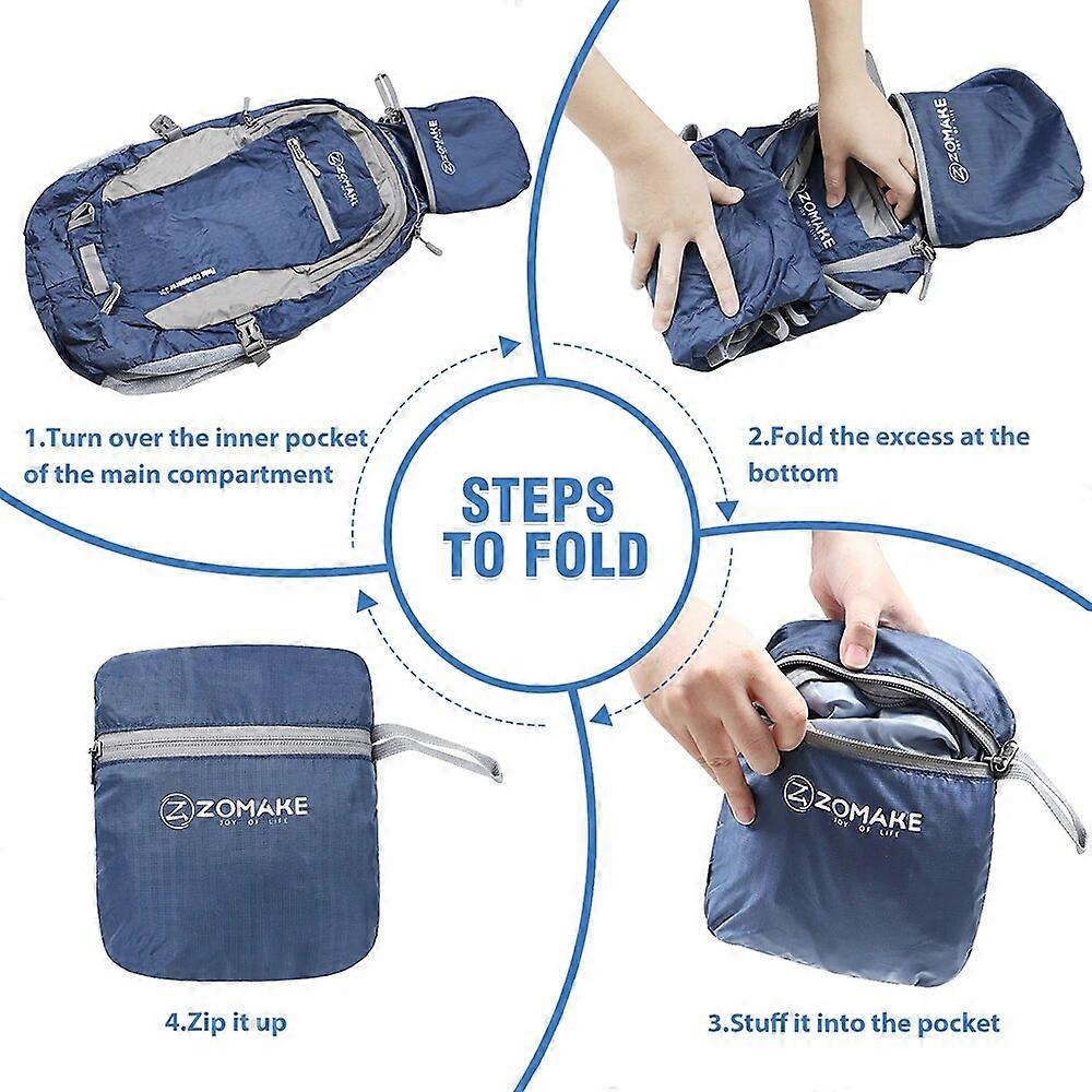 ZOMAKE Ultra Packable Small 35L Backpack Foldable Ultralight Camping ...