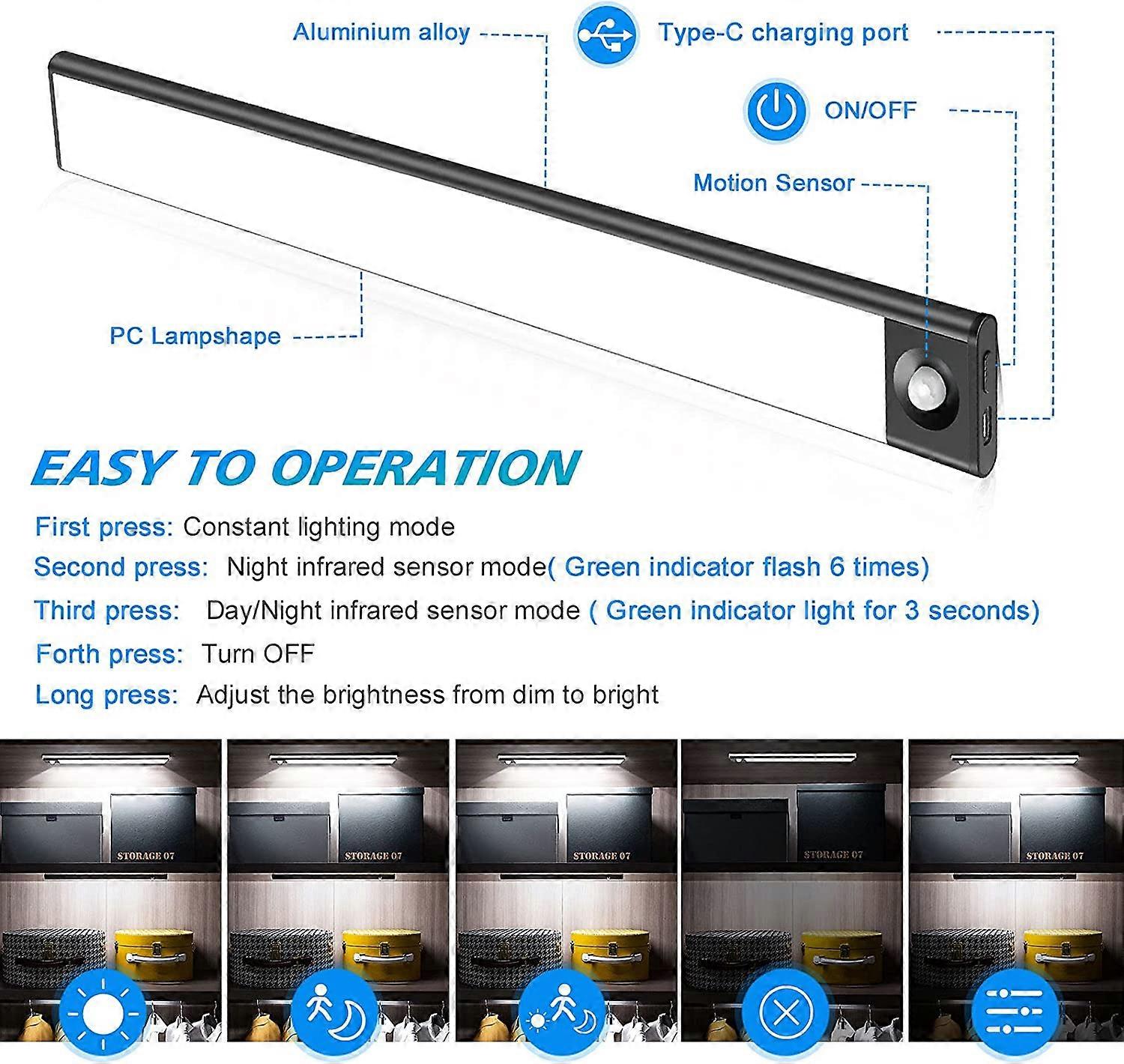 LED sensor light cabinet lights, LED cabinet lighting with motion ...