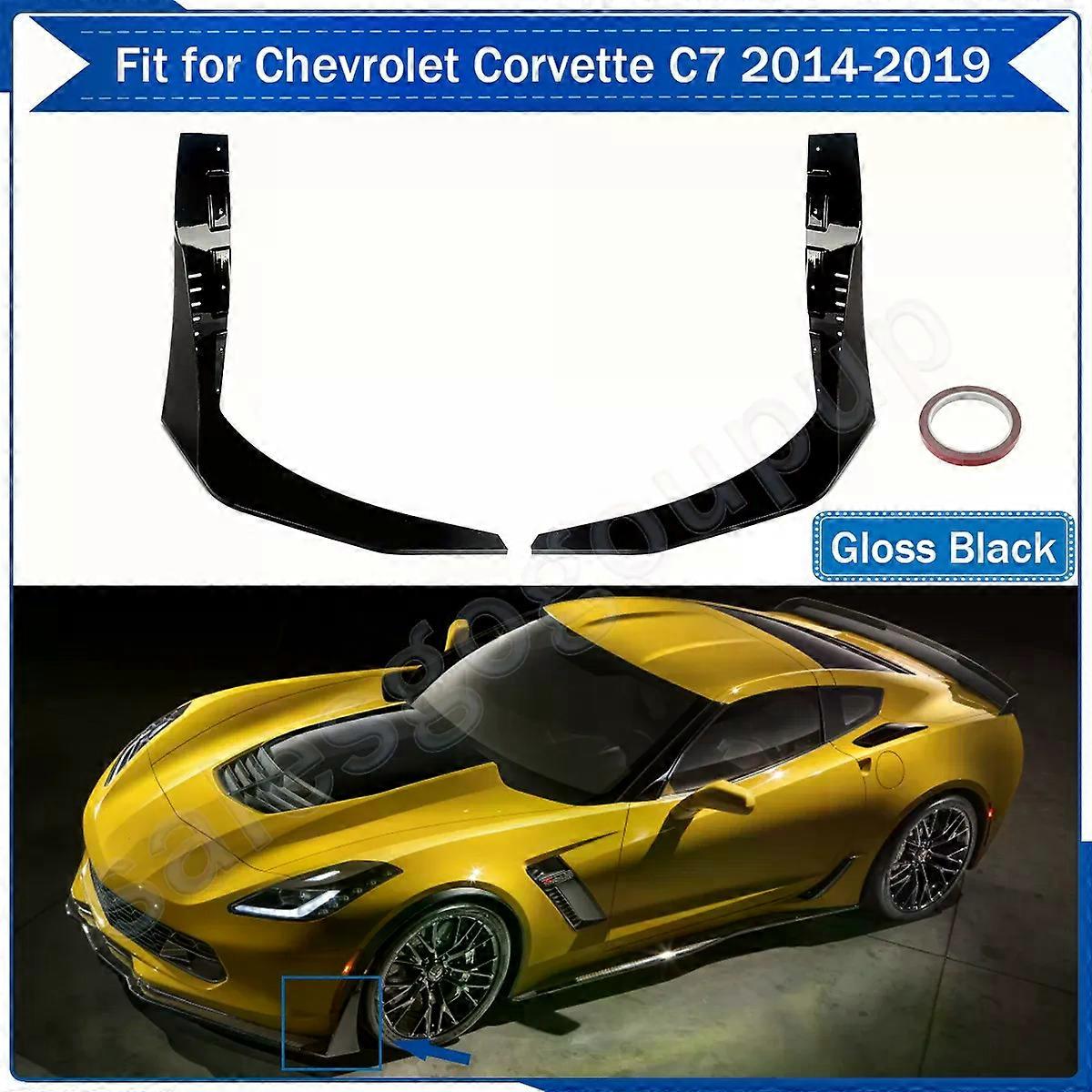 For 14-19 Corvette C7 Z06 Stage 3 Front Splitter Extension Winglets ...