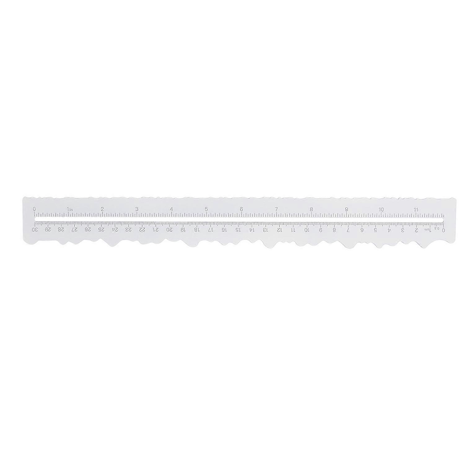 Paper Tearing Ruler Plastic Double Sided Deckle Edge Ruler for Crafting ...