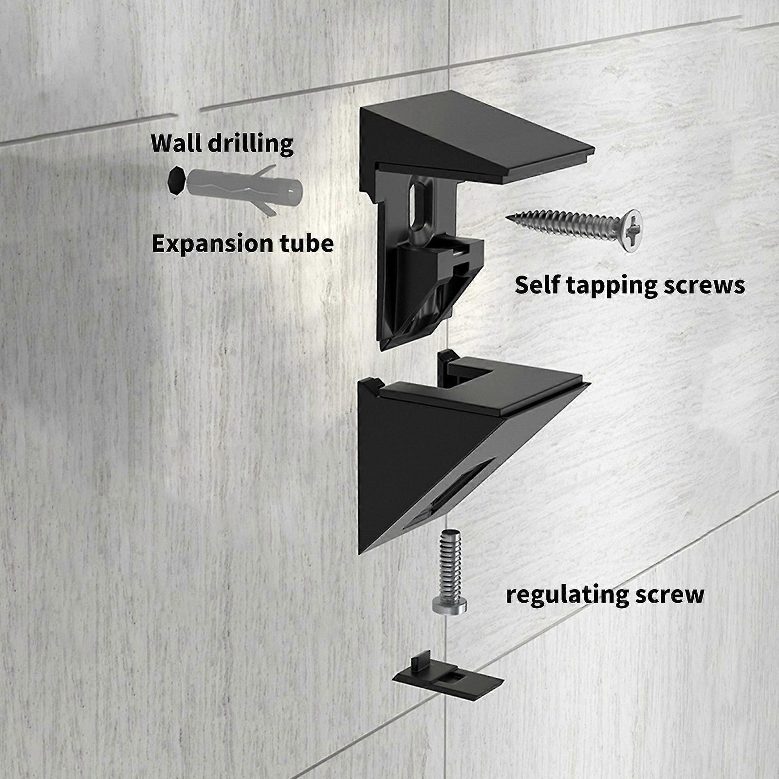 Elegant Glass Shelf Support Adjustable Clamp Designings Glass Shelf ...