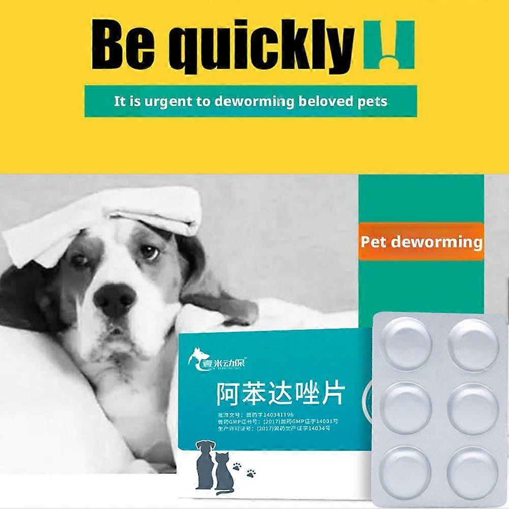 6 pcs Pet anthelmintics Abendazole tablets for dog and cat | Fruugo UK