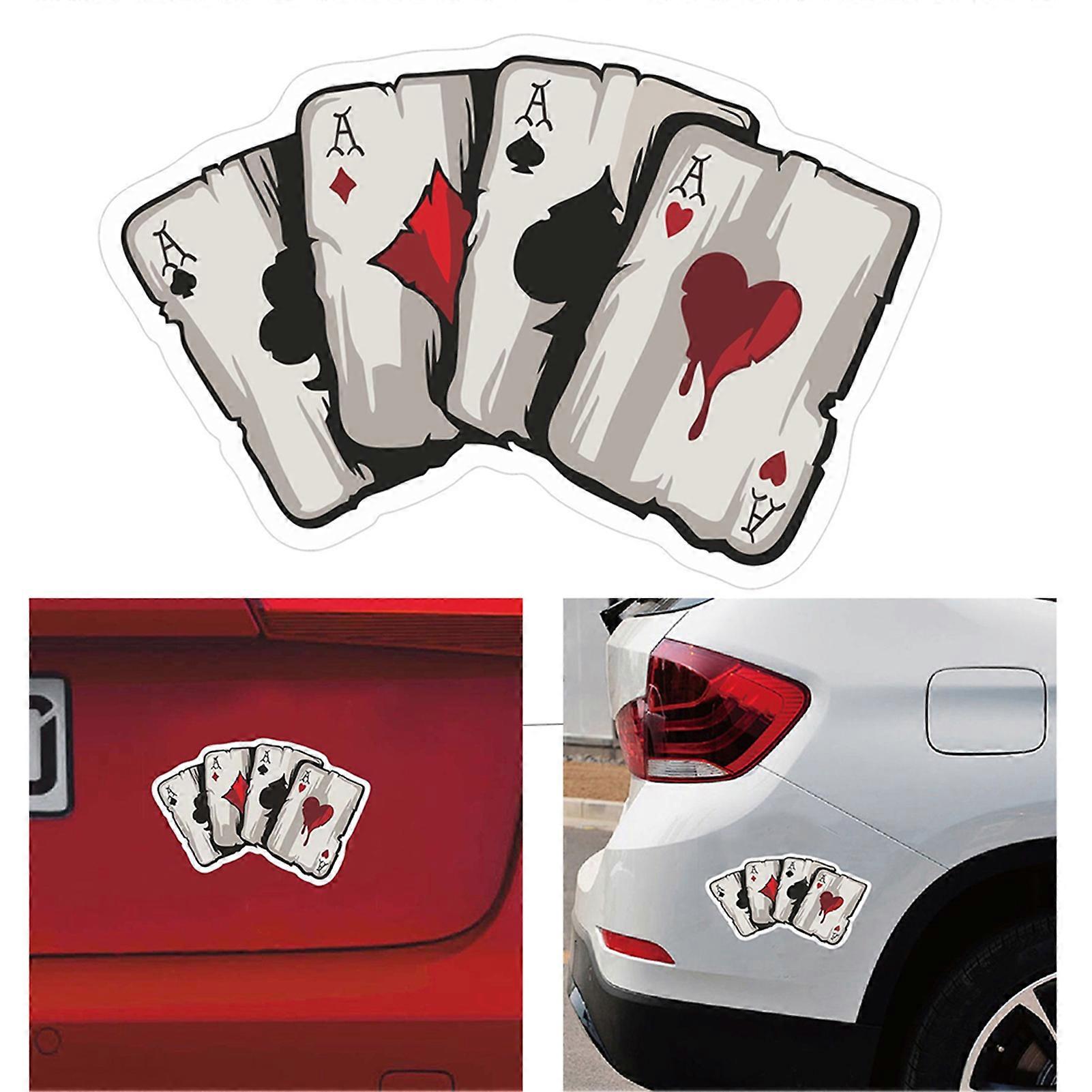Cartoon Playing Cards Stickers for Motorcycle Car Decoration 50PCS ...