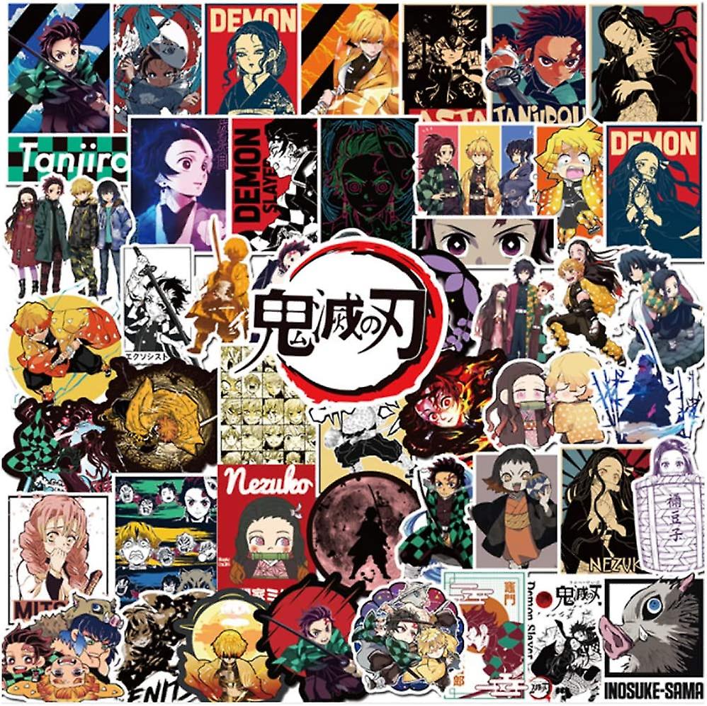 Demon Slayer Sticker Pack Kimetsu no Yaiba Laptop Sticker Waterproof ...
