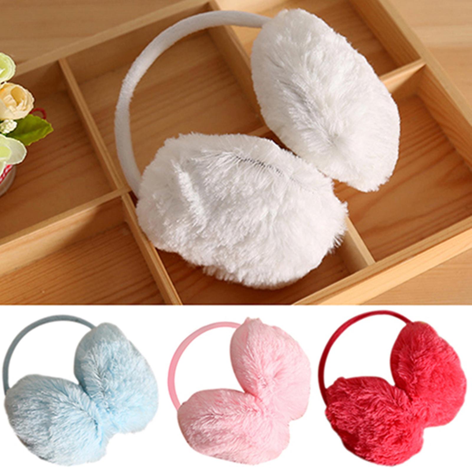 Soft Warm Solid Color Plush Knit Earmuff for Outdoor | Fruugo UK