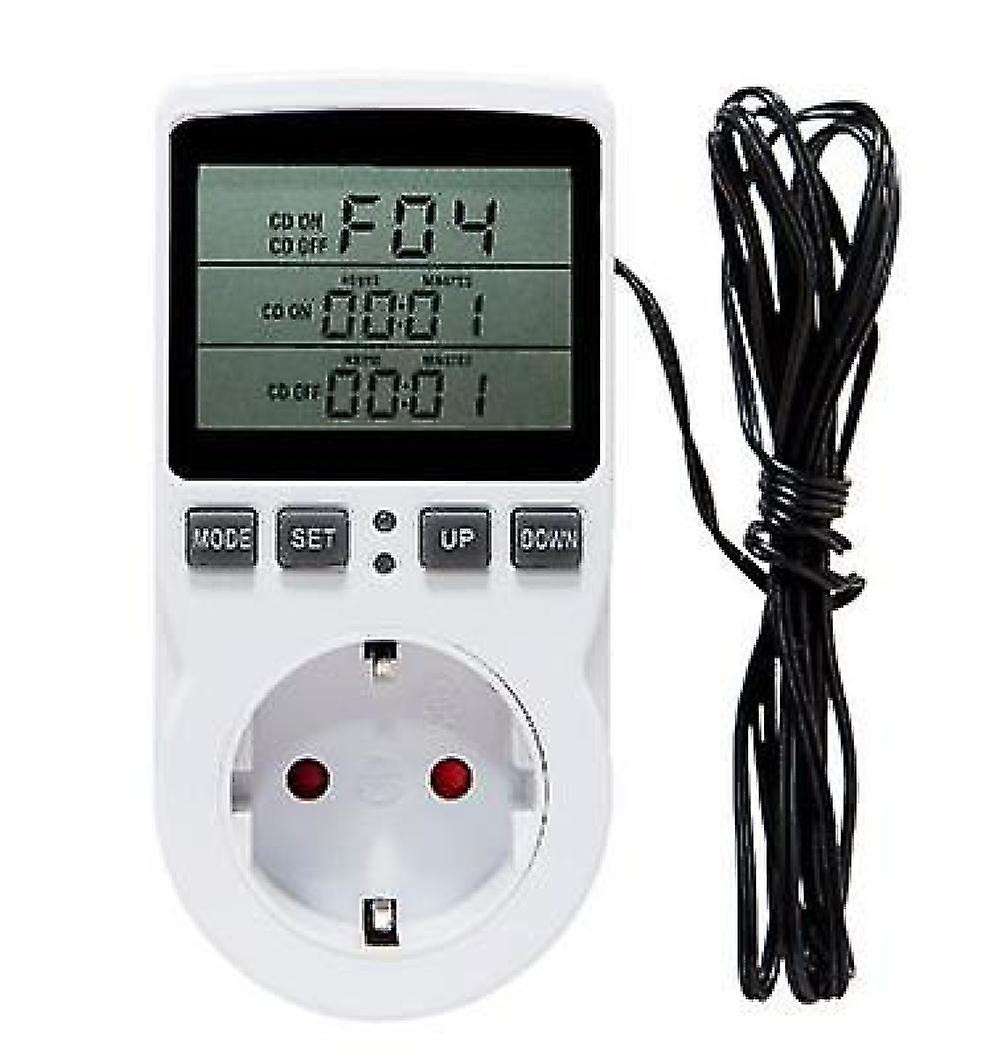 Digital / Oppvarming Kjøletermostat Stikkontakt Lcd Temperaturregulator, 230v For Drivhus Gård ...