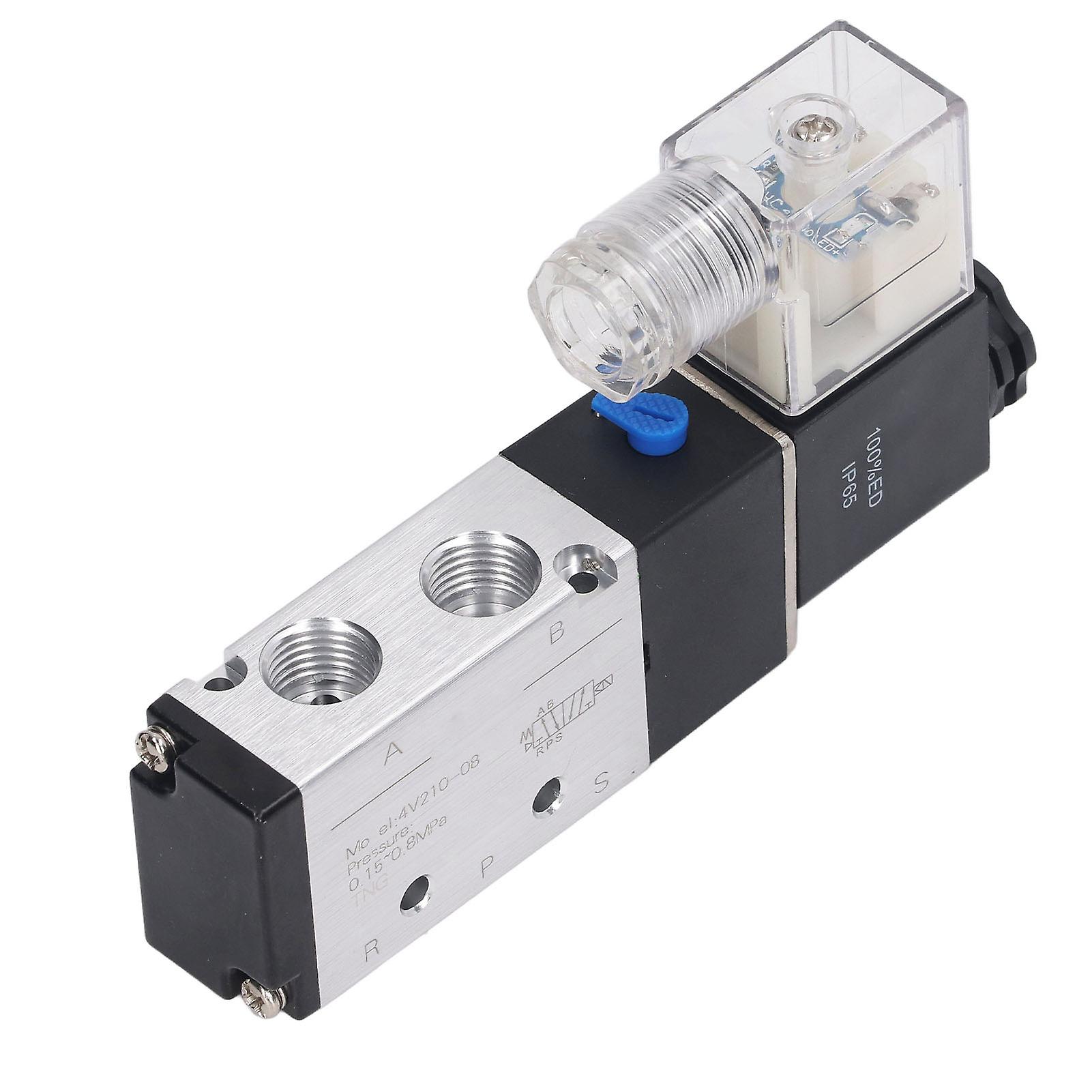 Pneumatic Solenoid Air Valve 5 Way 2 Position Internally Piloted Acting ...