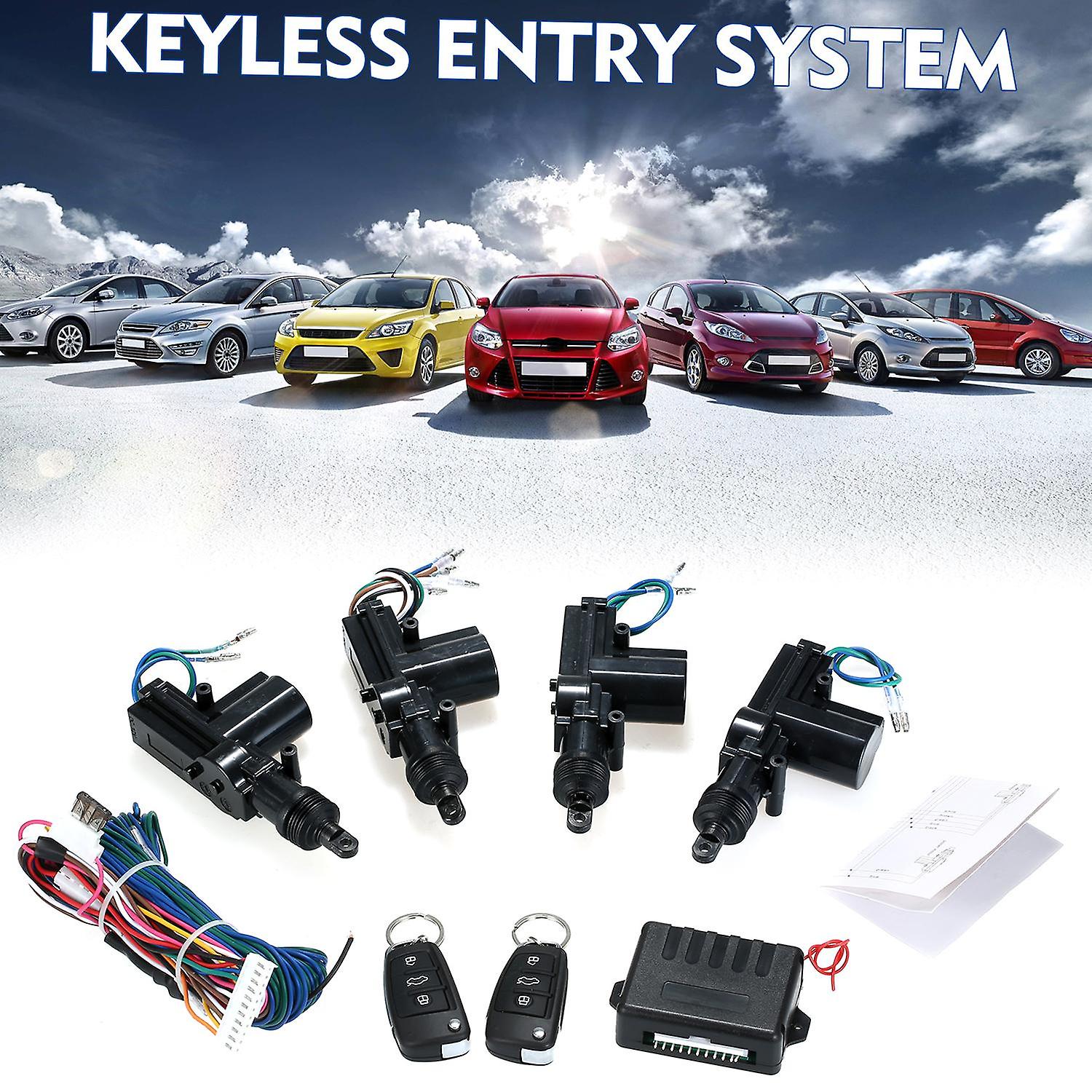 12V Universal Car Remote Central Kit Locking Keyless Entry System with ...