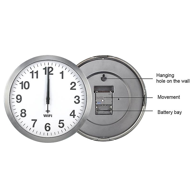 Automatic Time Synchronization Wifi Wall Clock | Fruugo UK