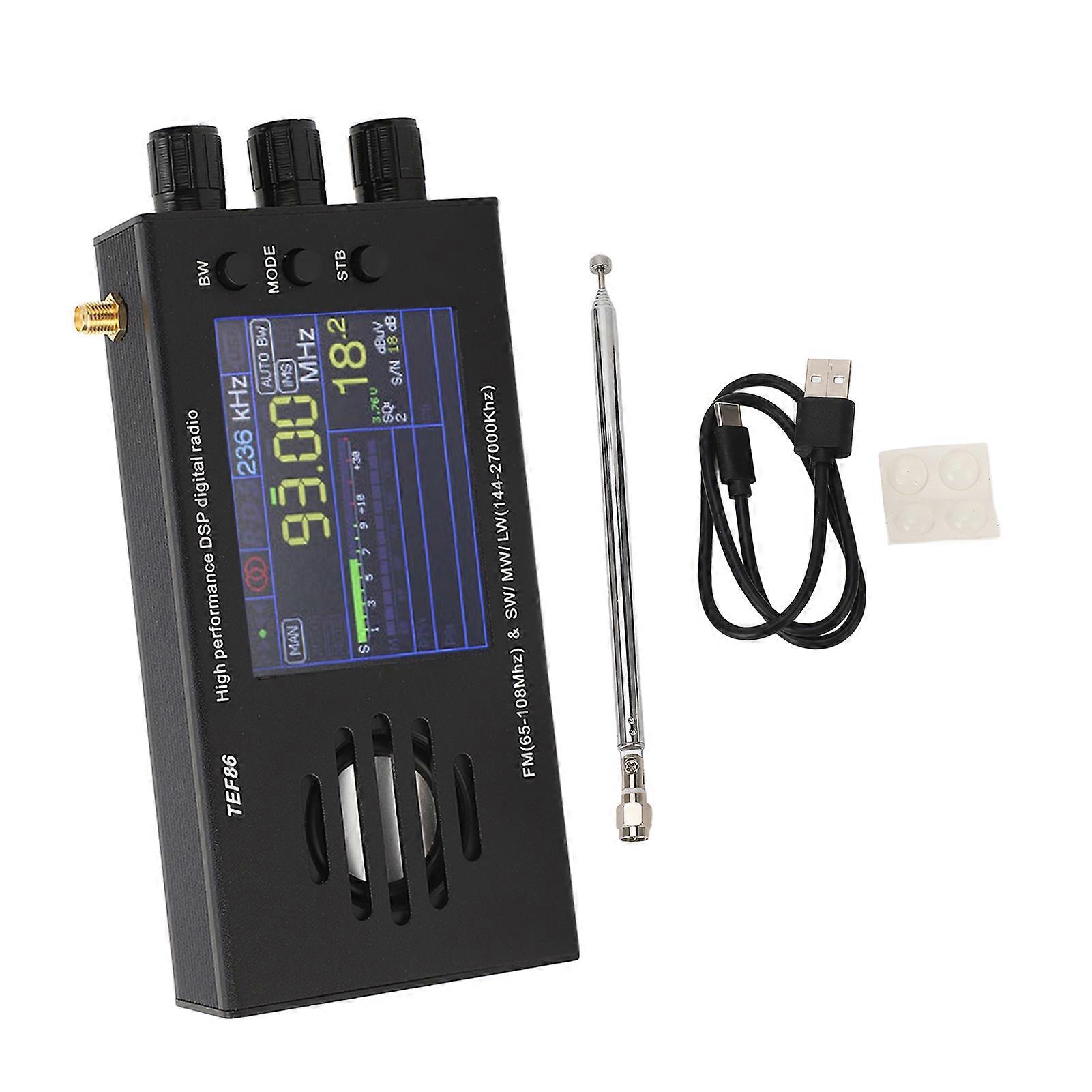 Digital Radio Receiver FM 65 to 108MHz with LCD Display and Built-in ...