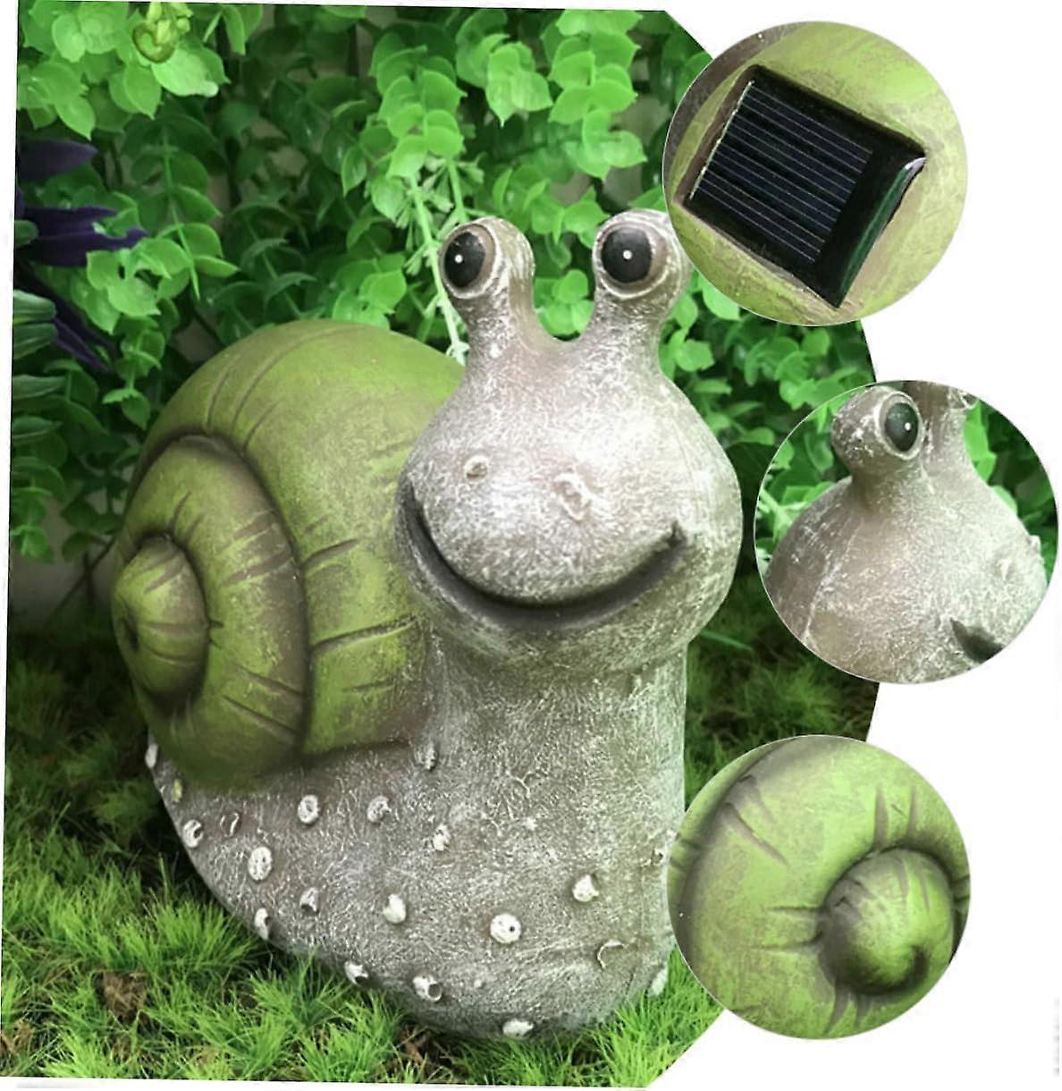 nice Pc Solar Snail Garden Snail Statue LED Garden Animal Statue ...