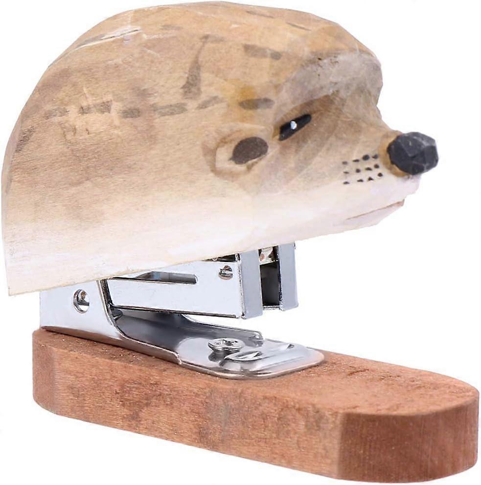 Office Supplies Novelty Stapler Wood Carving Animal Desk Stapler for ...