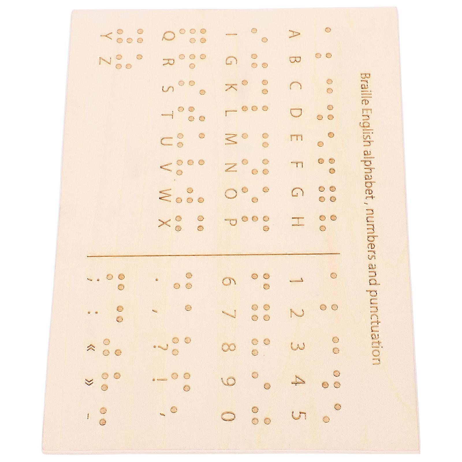 Wood Braille Board Wood Braille Letter Board Blind People Teaching Aid ...