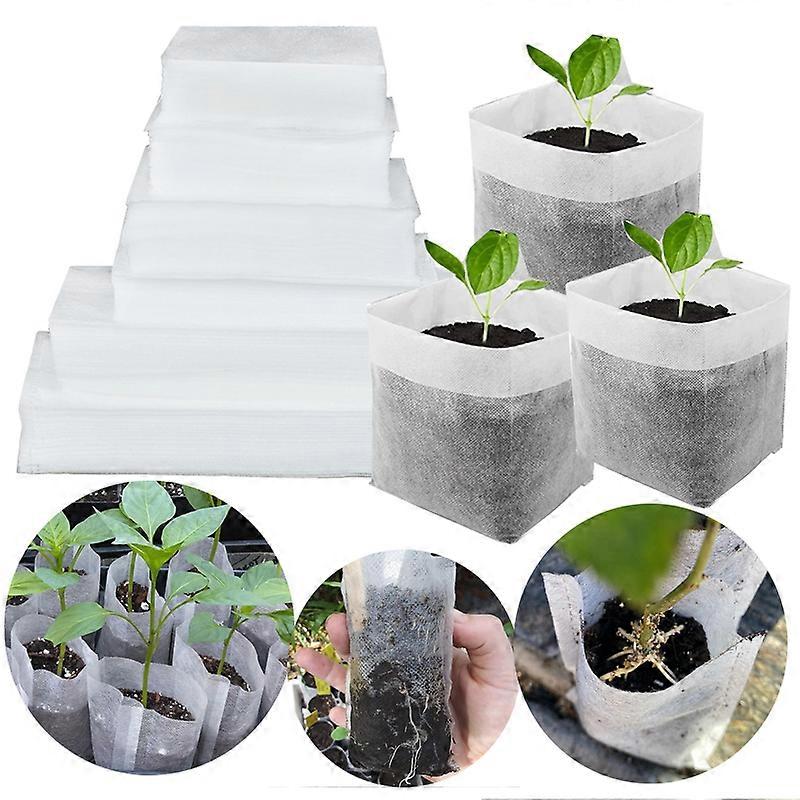 25-100Pcs Biodegradable Plant Growing Kits Nursery Bag Non-woven Fabric ...