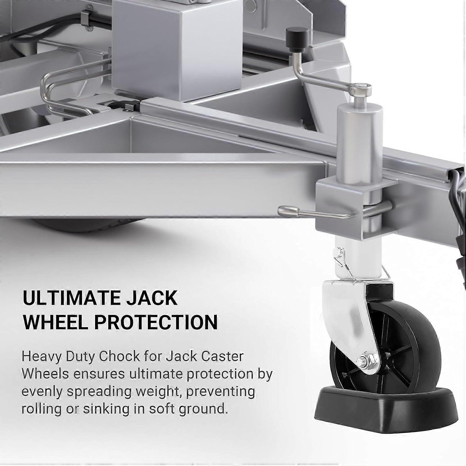 Jack Wheel Chock Stabilizer - Heavy Duty Rubber Travel Trailer Jack ...