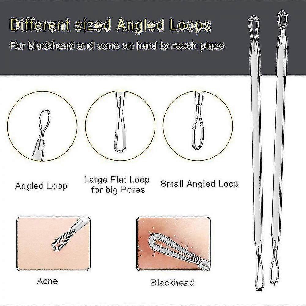 Pimple Popper Tool Kit, 10 Pcs Professional Pimple Comedone Extractor ...