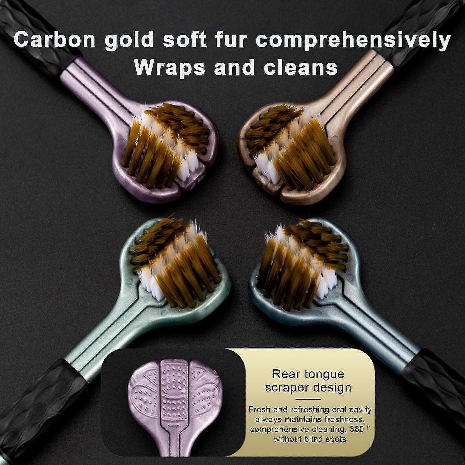 4 Pcs 3-Sided Toothbrush - Three Bristle Travel Toothbrush | Triple ...