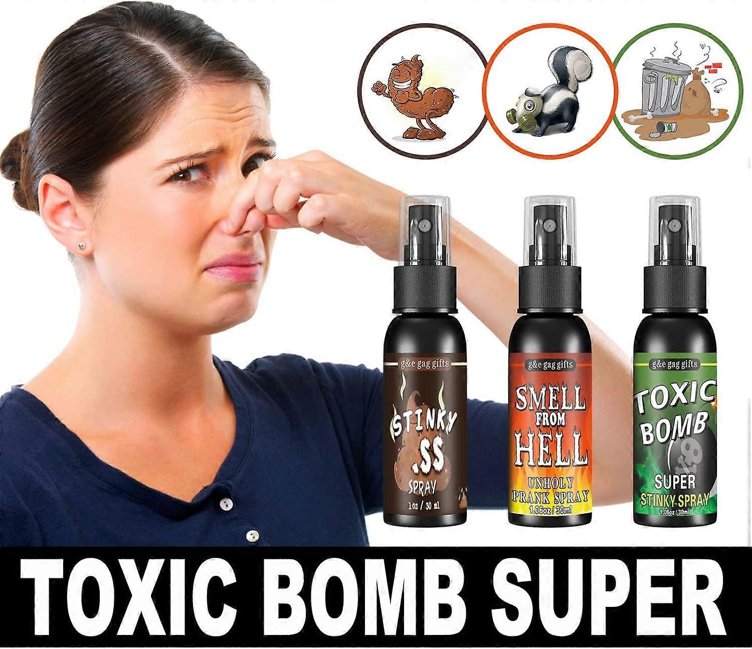 3stk Stink Bomb Spray Extreme, Stink Bombe, Ekstremt ildelugtende Bombe ...