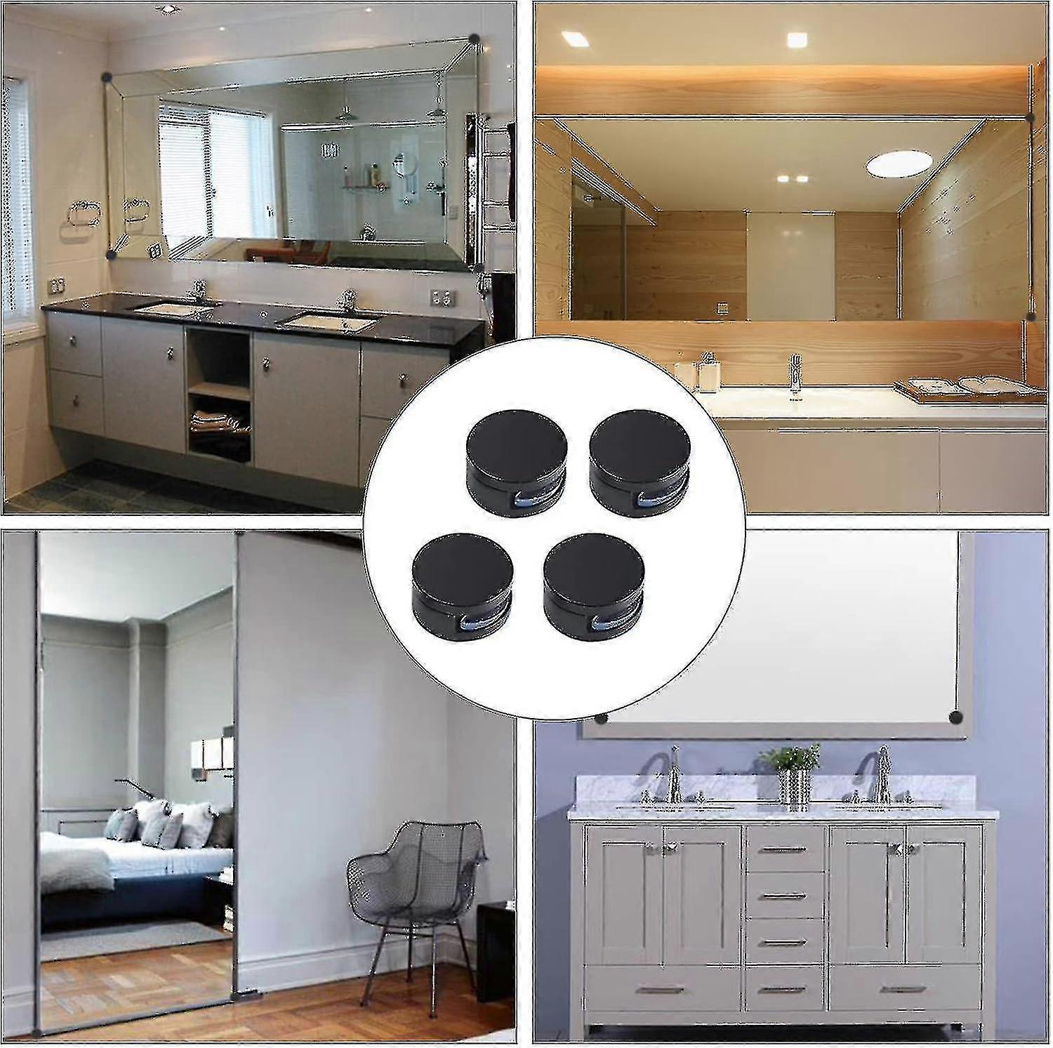 Mirror Clips, Mirror Mounting Clips, 4 Pcs Mirror Brackets,for Walls ...