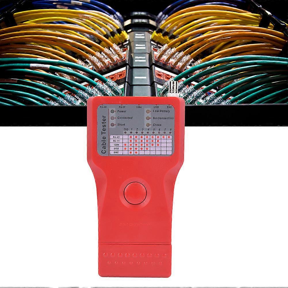 5 In-1 Multi Functional Network Cable Tester 1394 Line Tester BNC Meter ...