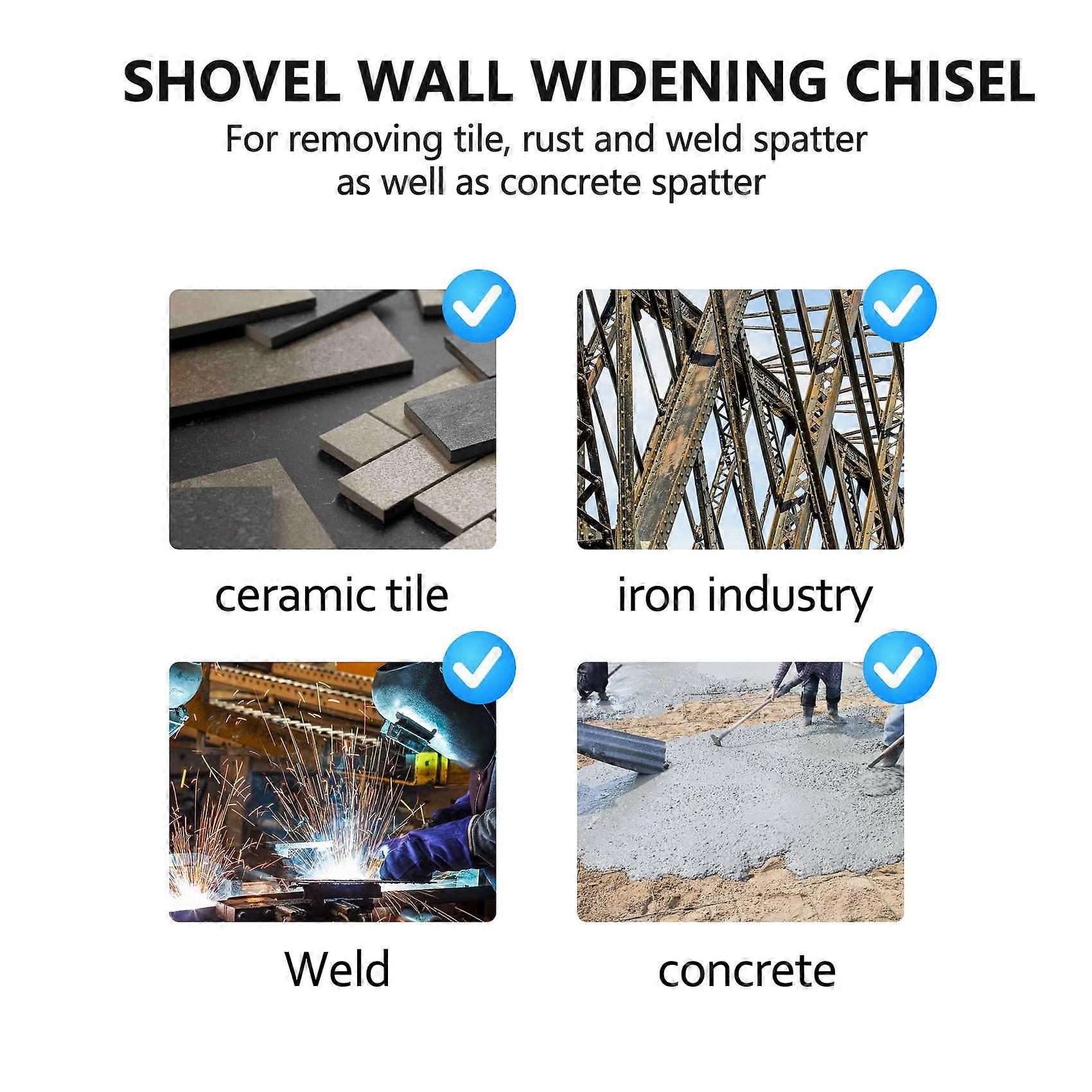 Sds Plus Shank 3-In Wide Electric Hammer Chisel Angled Heavy Duty Bent ...