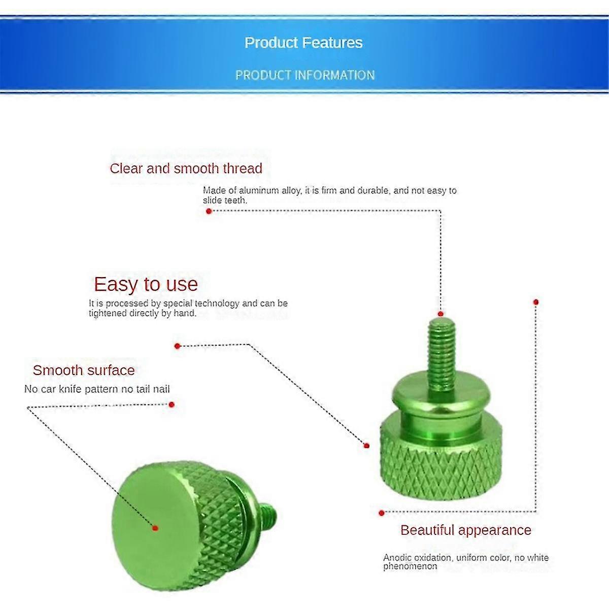 10Pcs/Lot UNC6 -32 M3.5 Hand Screw for GPU Holder PSU Computer Case Side Panel Screws PC ...