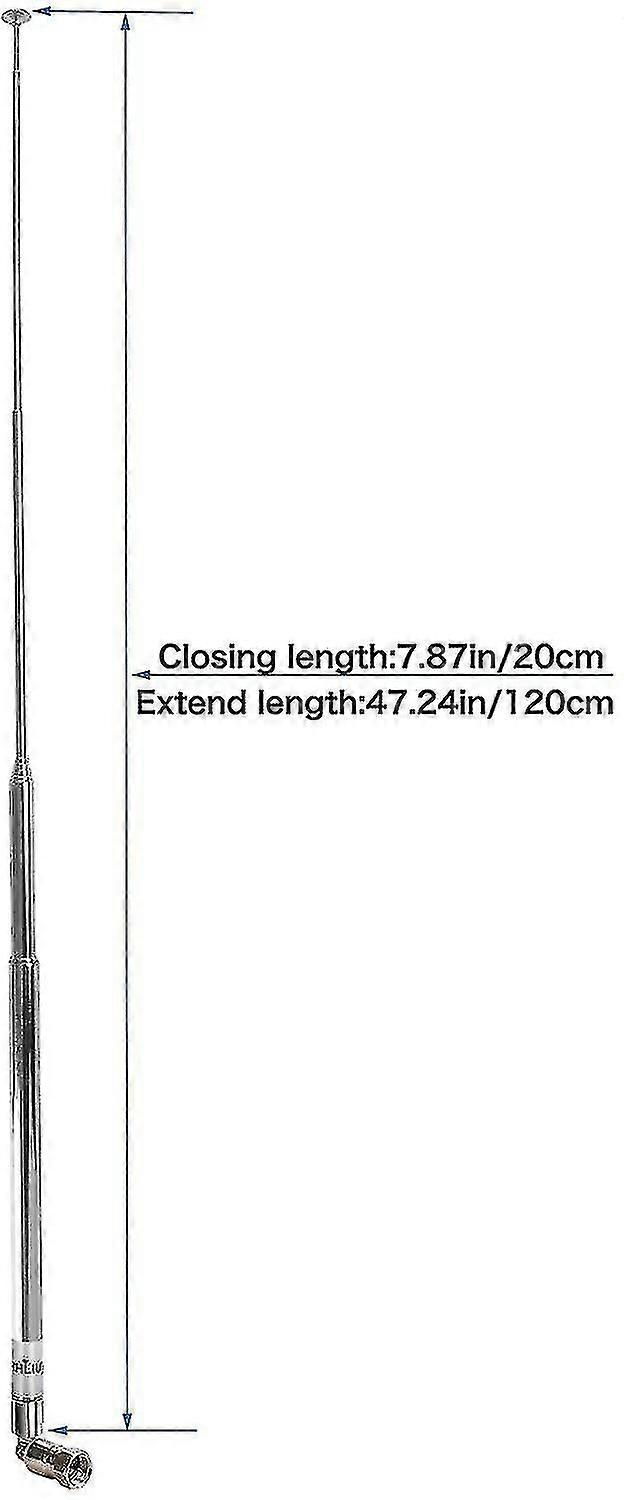 Universal 75 Ohm Am Fm Radio Antenna, 120 Cm 47.2 Inch Long, 10 Section ...