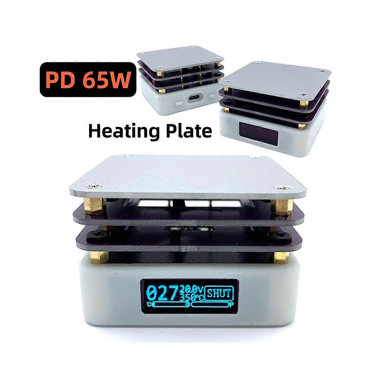 PD 65W Mini Hot Plate Preheater OLED Display PCB Board Soldering ...