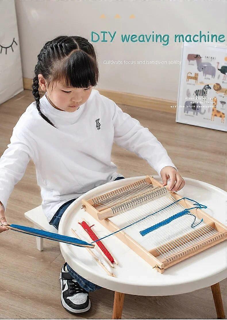 Weaving Loom Kit Wooden Warp Loom Frame 15.711.81.4 inches Hand ...