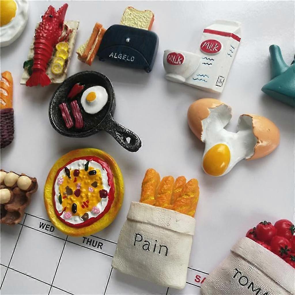 10pcs Cute Cartoon Fruits Stereo Fridge Magnets Whiteboard Magnets For ...