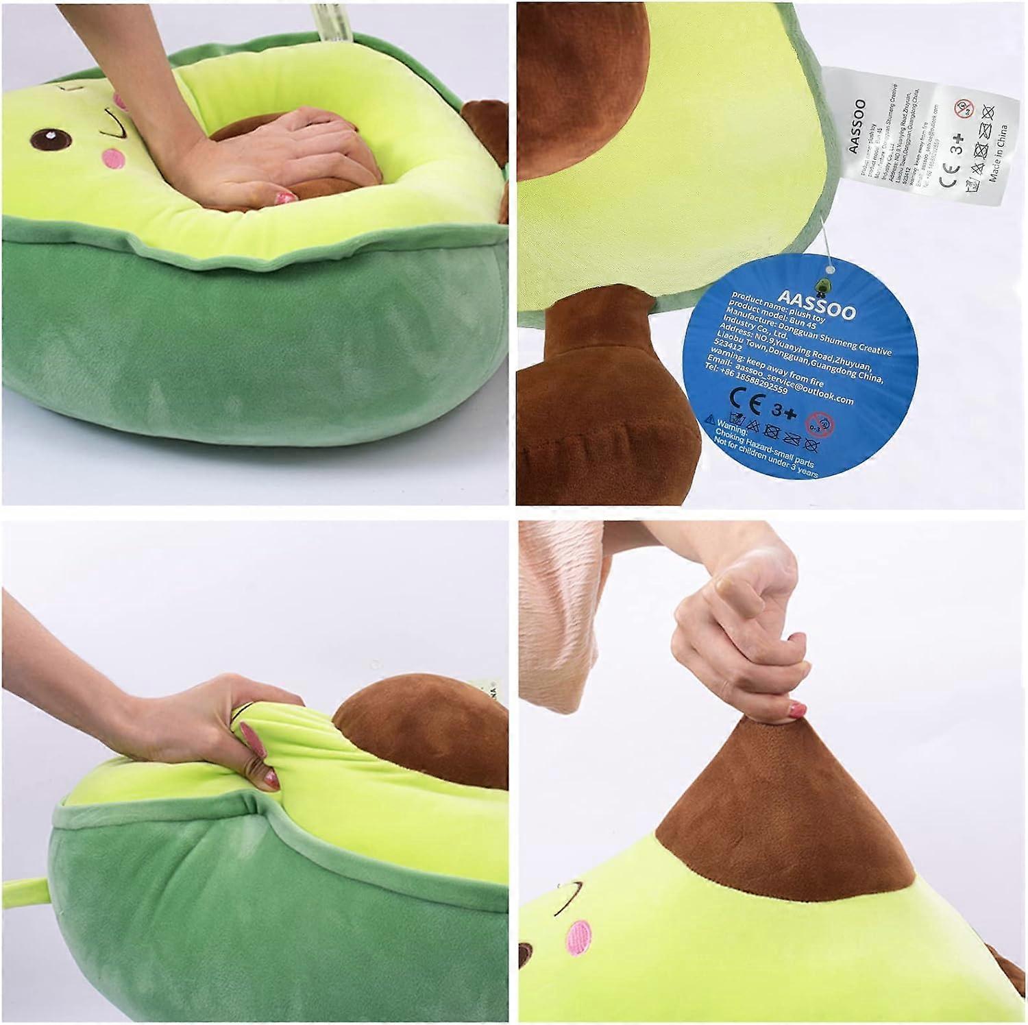 16.5 Inch Snuggly Stuffed Avocado Fruit Soft Plush Toy Hugging Pillow ...
